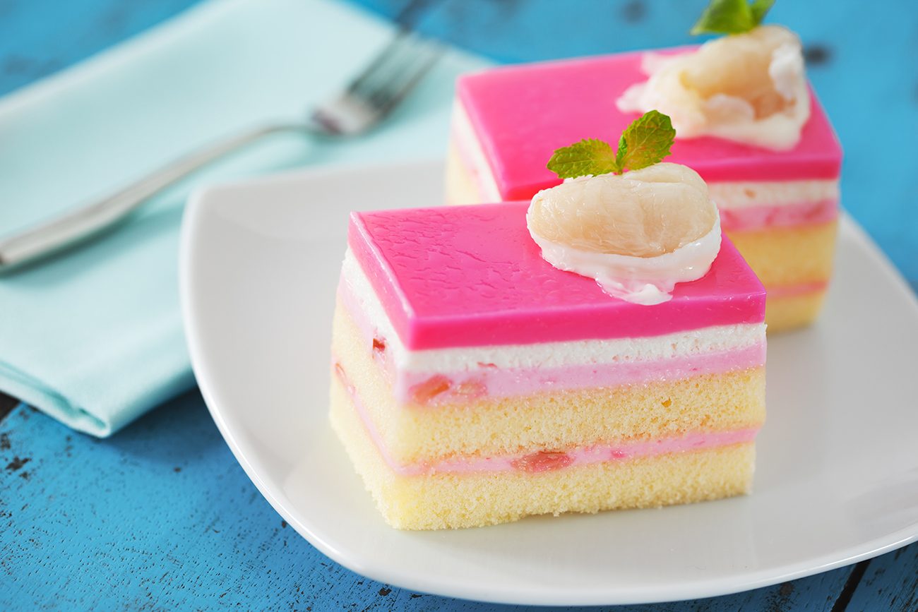 Lychee Sirap Bandung Cake - AB Mauri Malaysia
